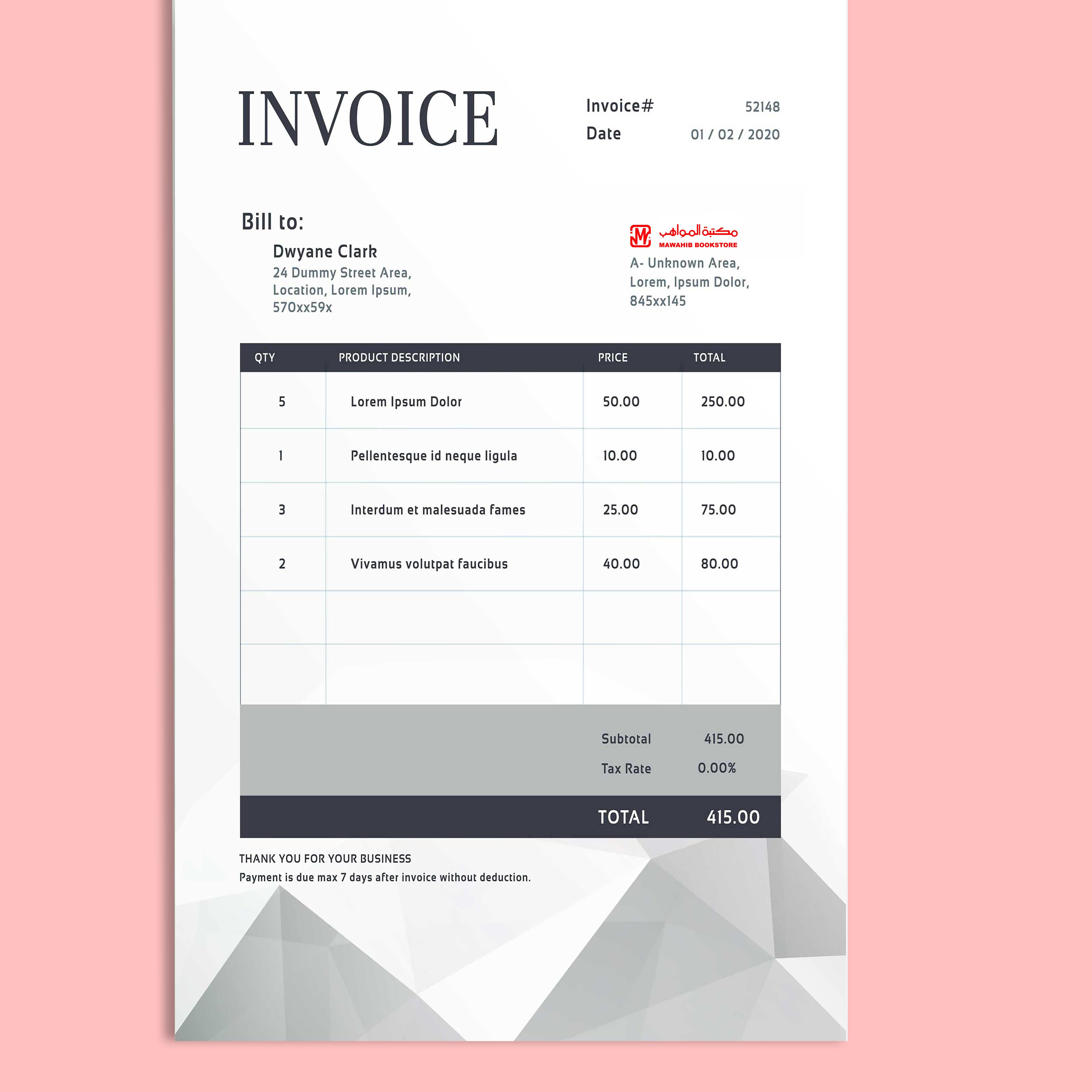 Computer Invoice