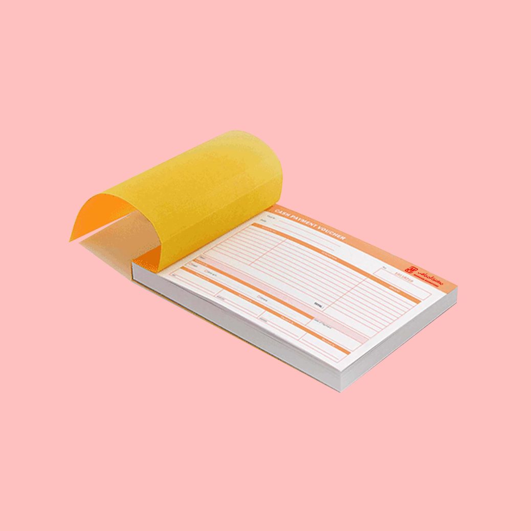 A5 Receipt Voucher Books (1+2) – 4 Colors – Mawahib Bookstore