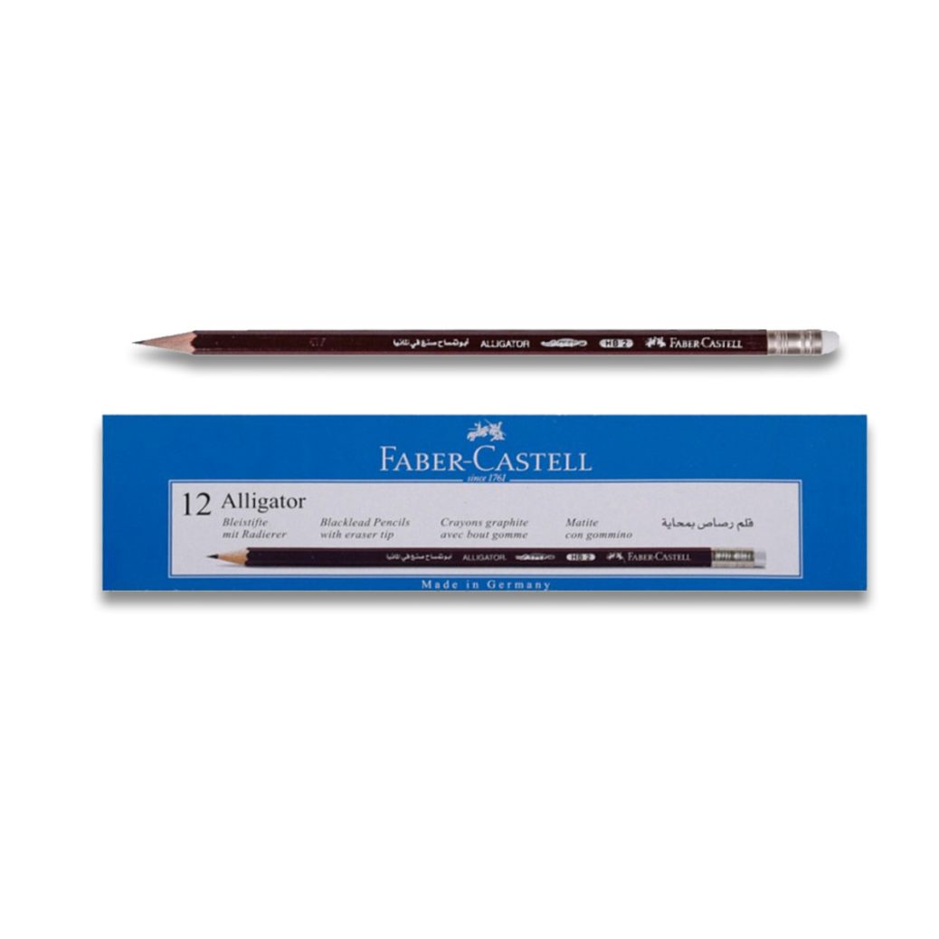 Faber Castell 12 Eraser - HB2 Pencil | Mawahib Bookstore