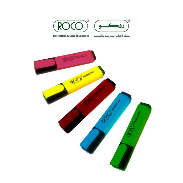 Roco highlighter and highlighter pen - Mawahib Bookstore