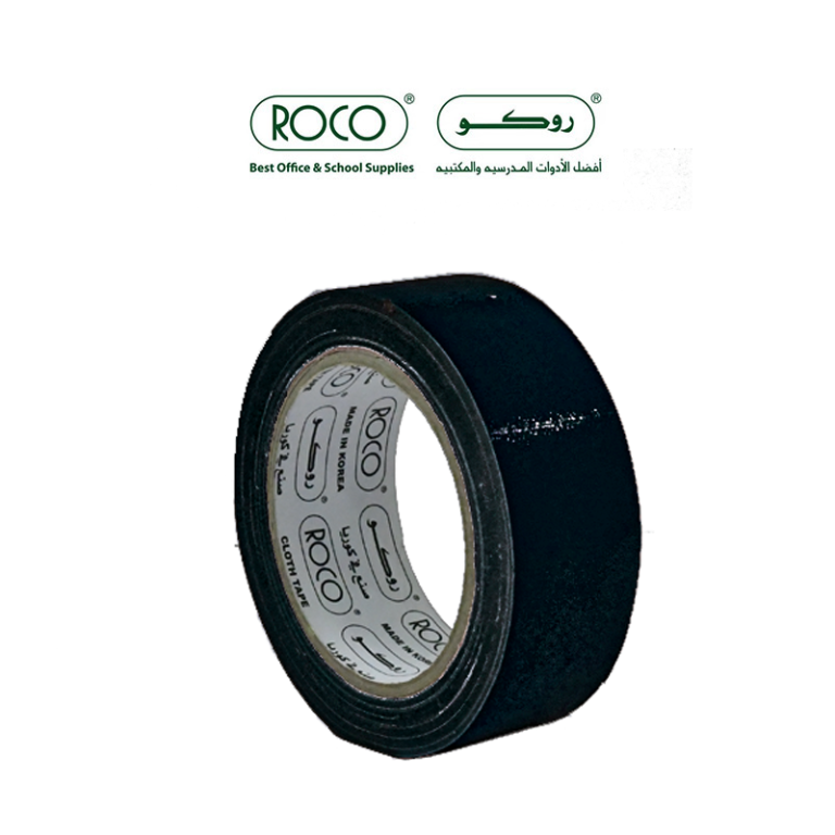 Black Roco cloth tape, 3cm x 25m - Mawahib Bookstore