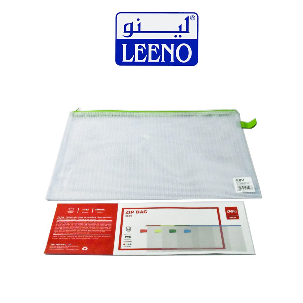 DELI transparent zipper file - Mawahib Bookstore