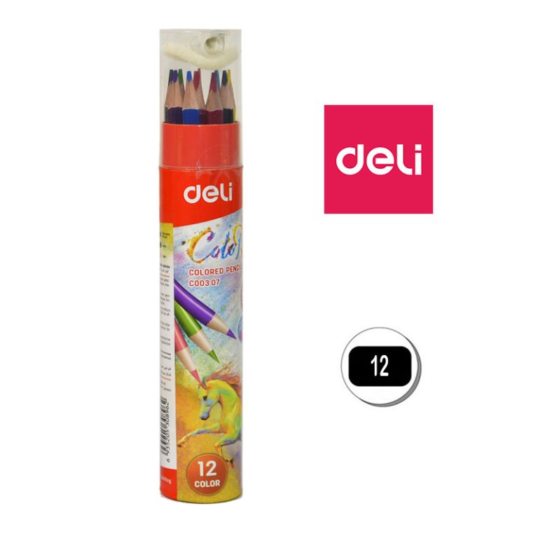 Wooden colors (12 colors) DELI - Mawahib Bookstore