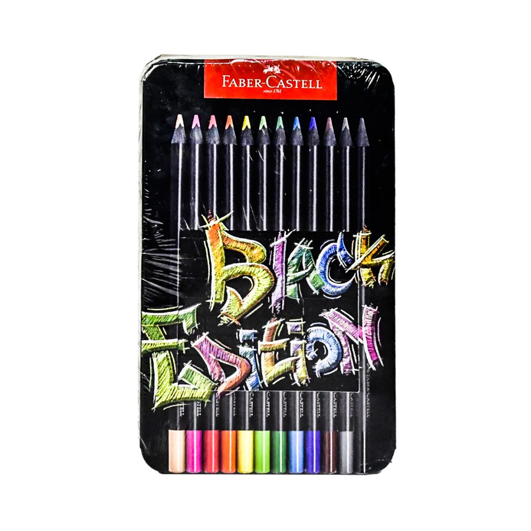 Iron box coloring pencils, 12 colors - Mawahib Bookstore
