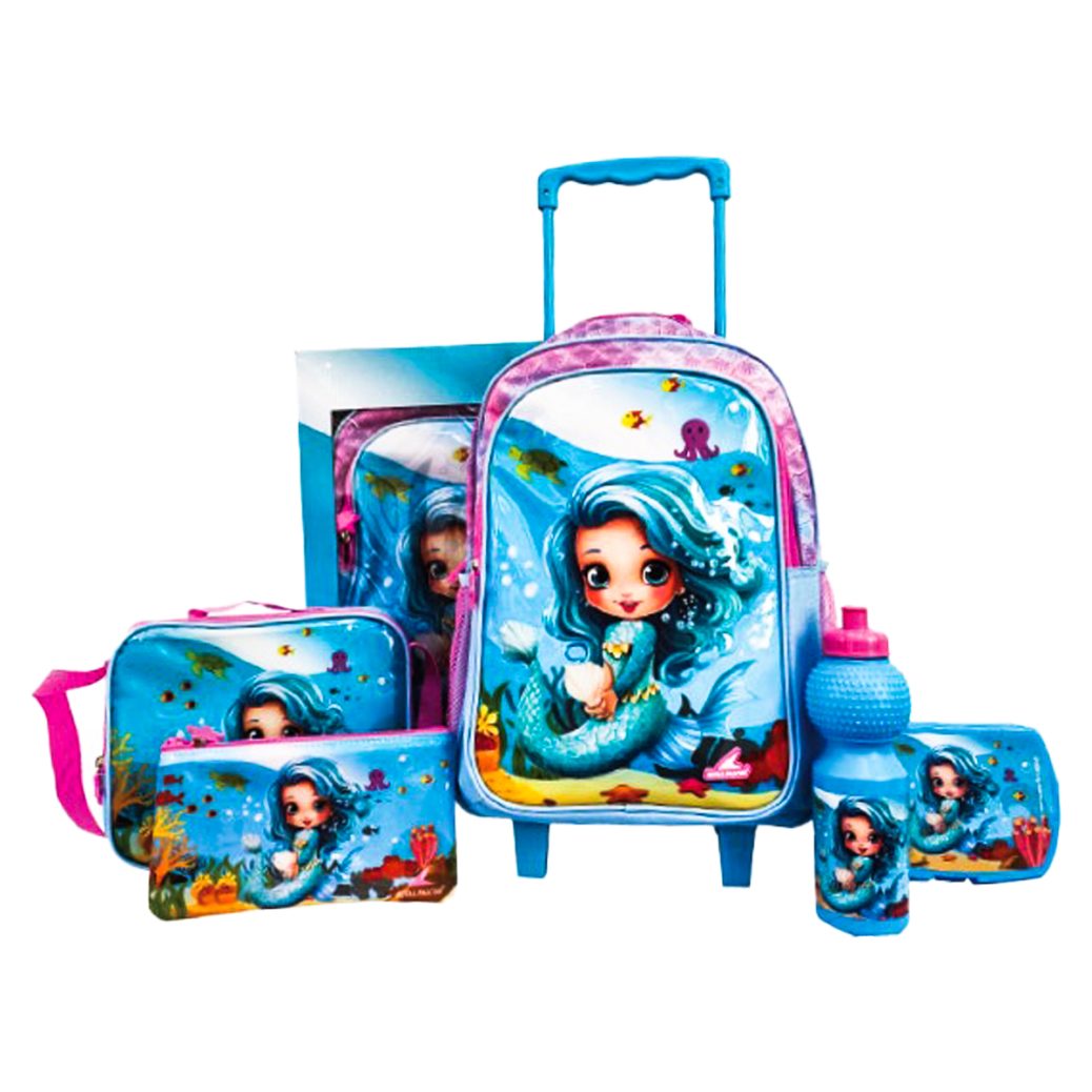 5 Pieces School Bag Set with Covers - Mawahib Bookstore
