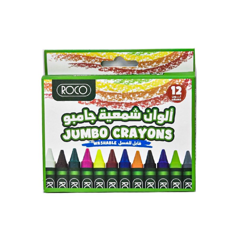 Roco Jumbo Crayons (12 Colors) - Mawahib Bookstore