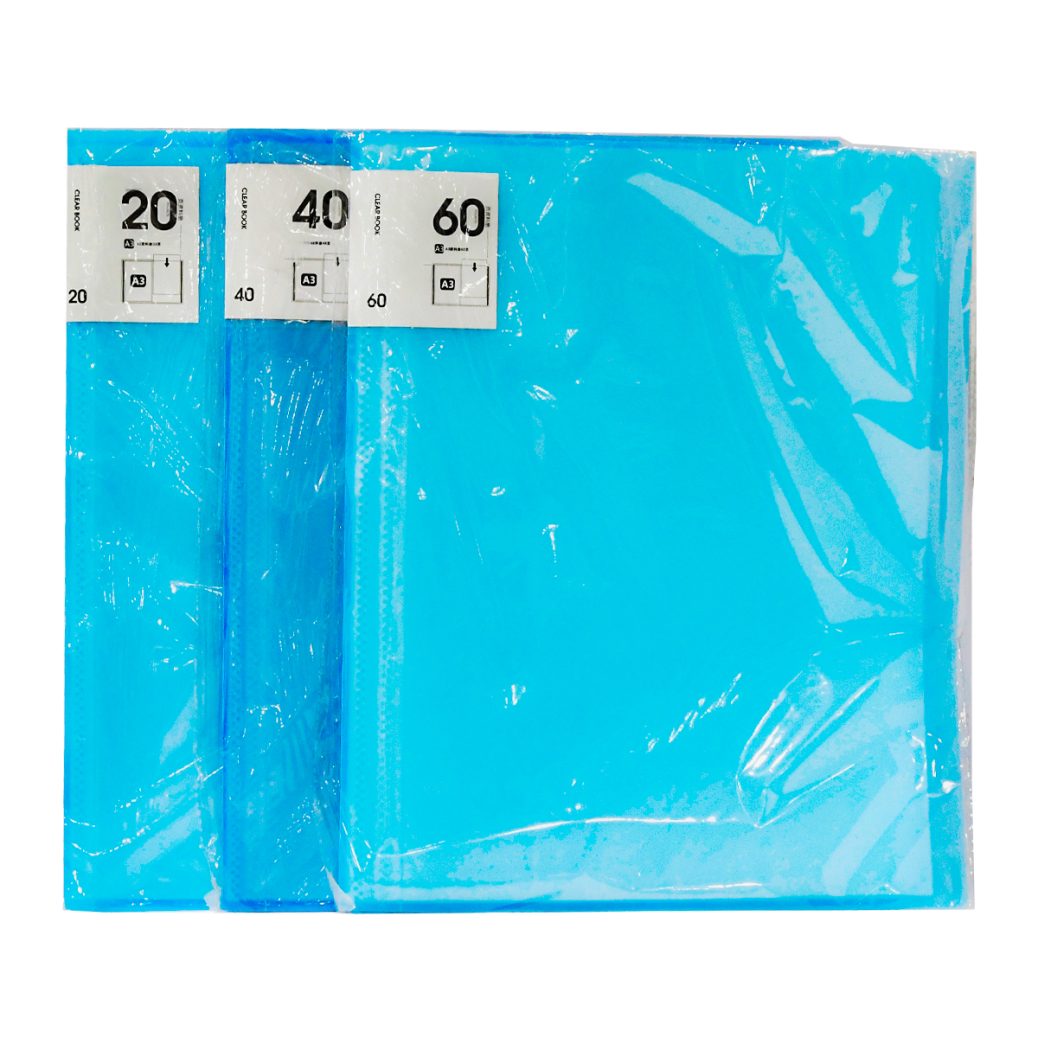 40 Pockets A3 Transparent File - Mawahib Bookstore